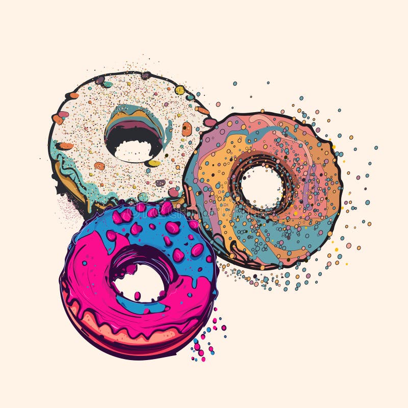 Comic Doughnuts Stock Illustrations – 44 Comic Doughnuts Stock ...