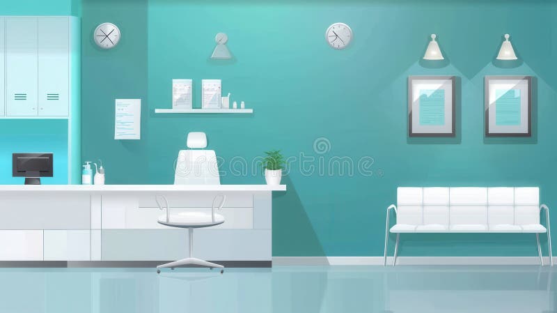 The Bright and Tidy Doctor S Office Features a Comfortable Waiting Area ...