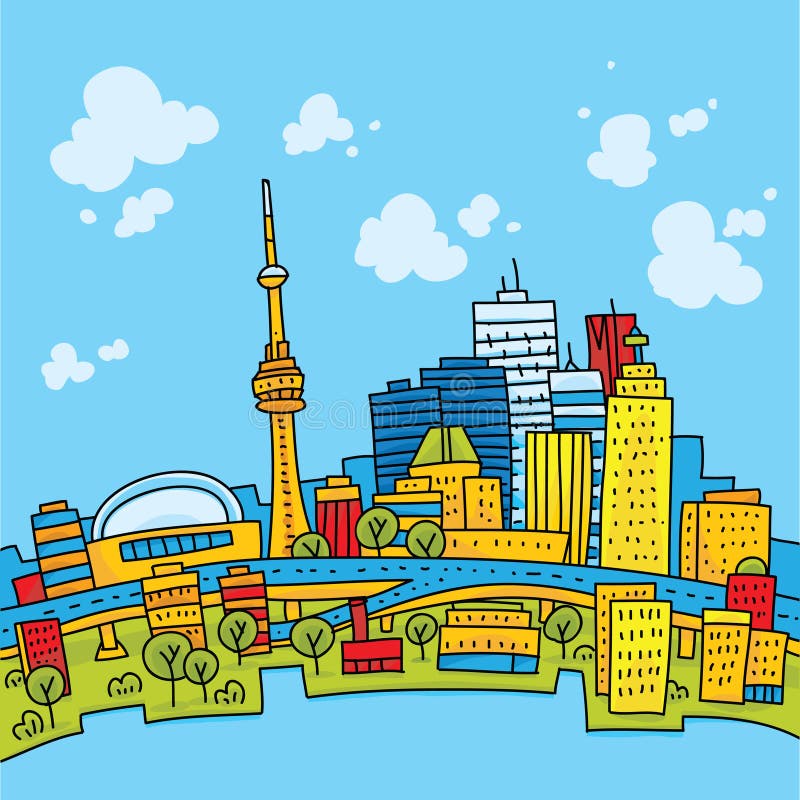 Bright Toronto stock illustration. Illustration of outdoor - 41986135