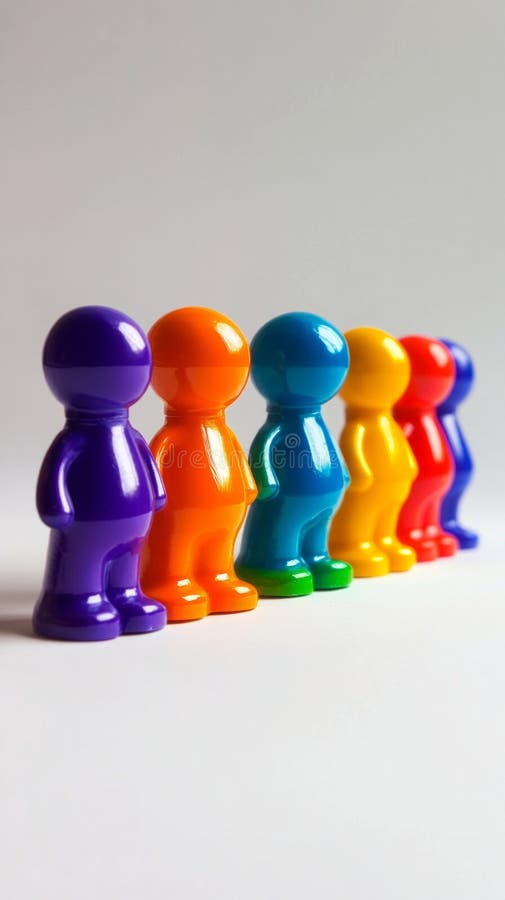 Bright Toy Figures in a Dynamic Formation, Highlighting Teamwork and ...