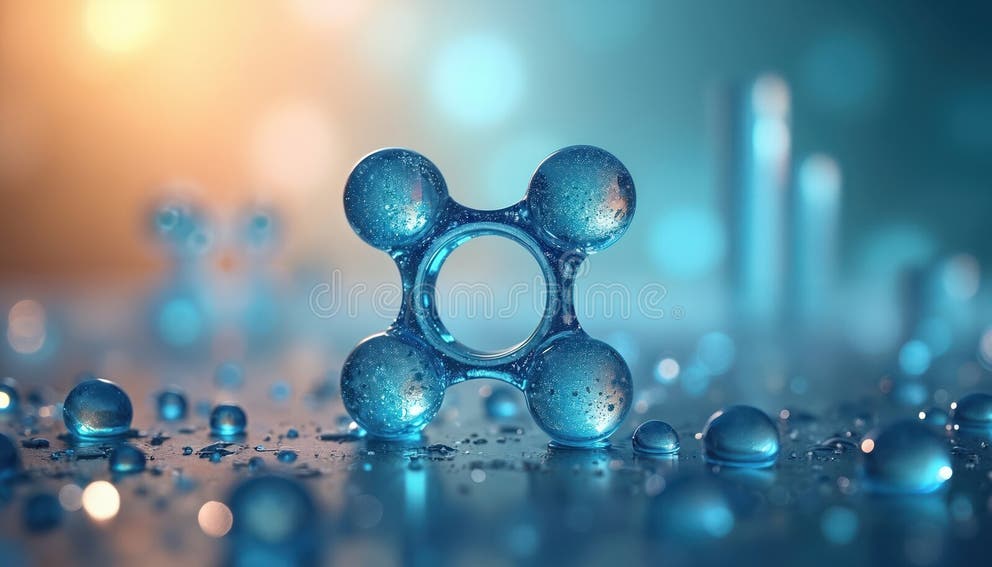 Bright Transparent Oxygen Hydrogen Molecule Symbol Stock Illustrations ...