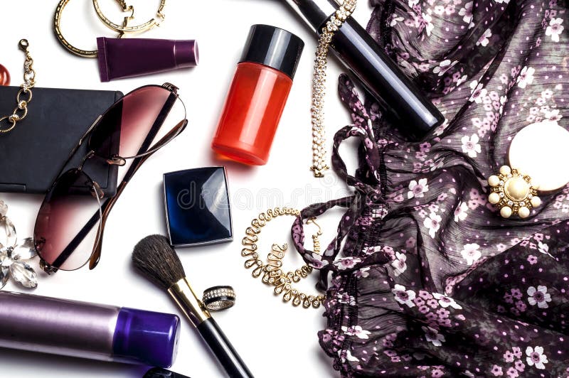Bright Trendy Accessories for Women Stock Photo - Image of decoration ...