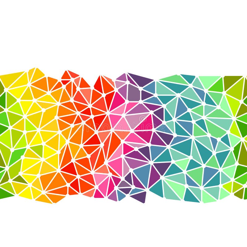 Bright triangles border stock vector. Illustration of poly - 52241685