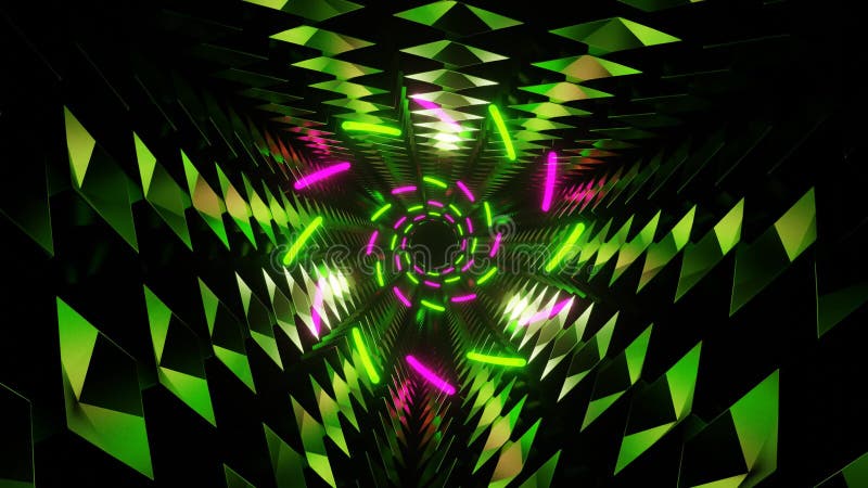 Bright Triangular with Spiral Background VJ Loop Stock Footage - Video ...