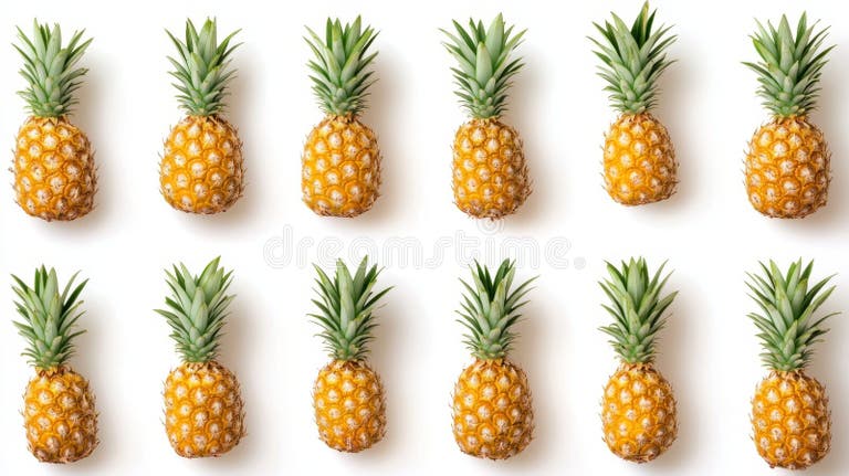 Bright Tropical Colors are Used in a Stylized Concept of a Pineapple ...