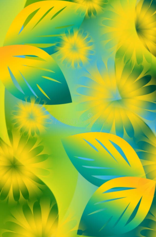 Bright Tropical Transparent Gradient Wavy Background with Abstract ...