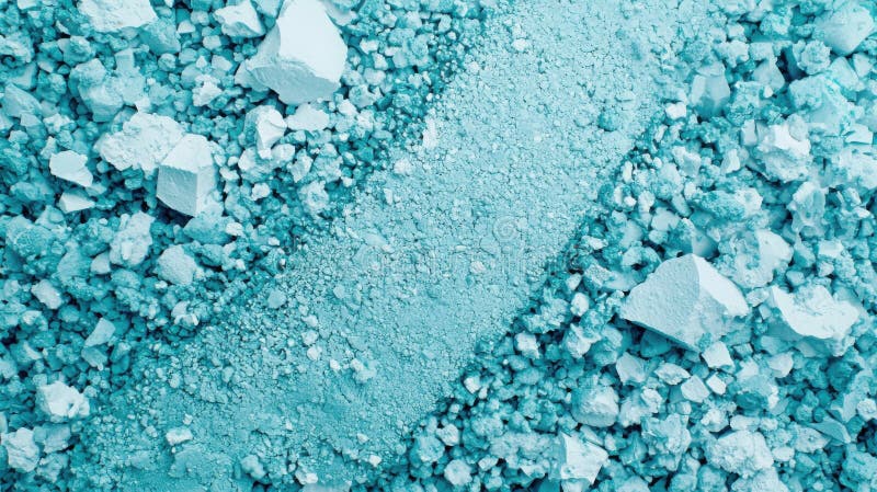 Bright Turquoise Powder Texture with Small Chunks and Fine Granules for ...