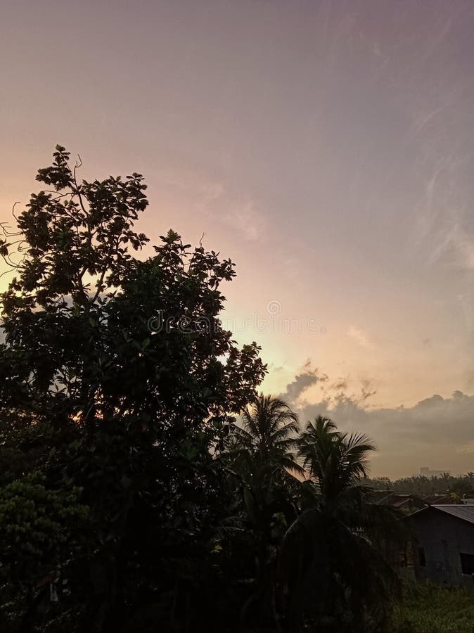 A Bright Twilight on a Calm Day Stock Photo - Image of morning, evening ...