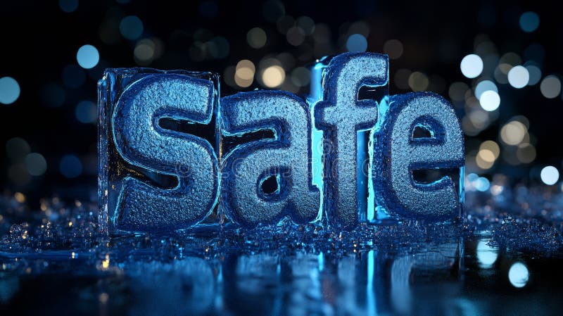Bright Typographic Design Depicting the Theme of a Safe and Secure ...