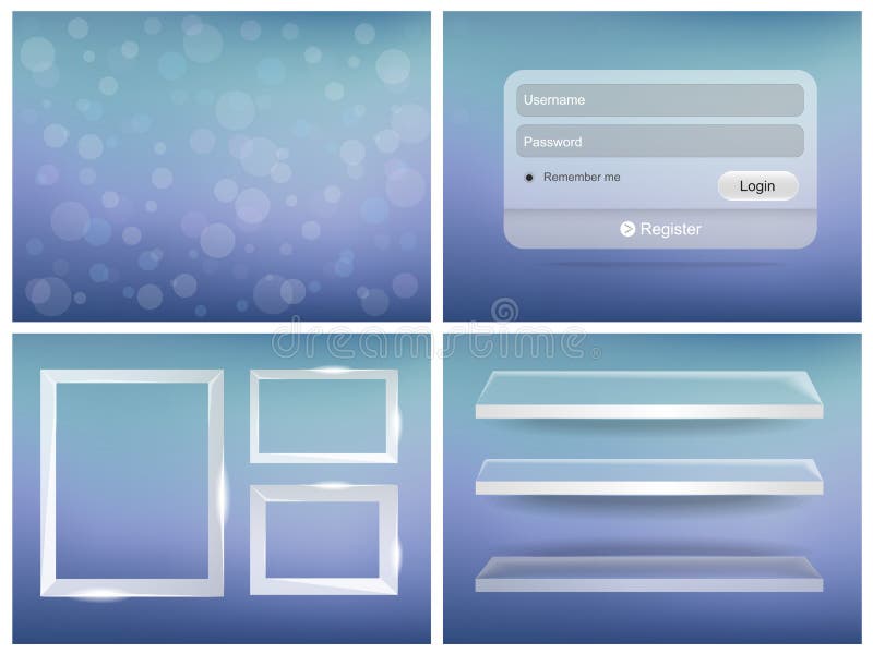 Bright User Interface stock vector. Illustration of transparent - 33922992