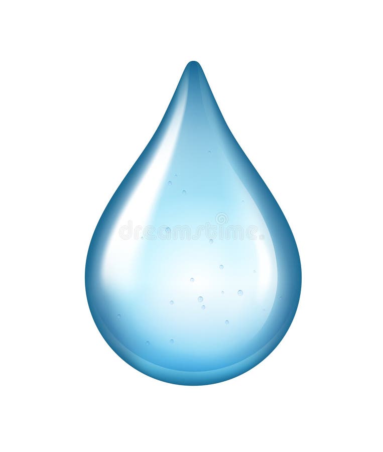 Drop Set Isolated on a White Background. Silhouettes and Outline ...