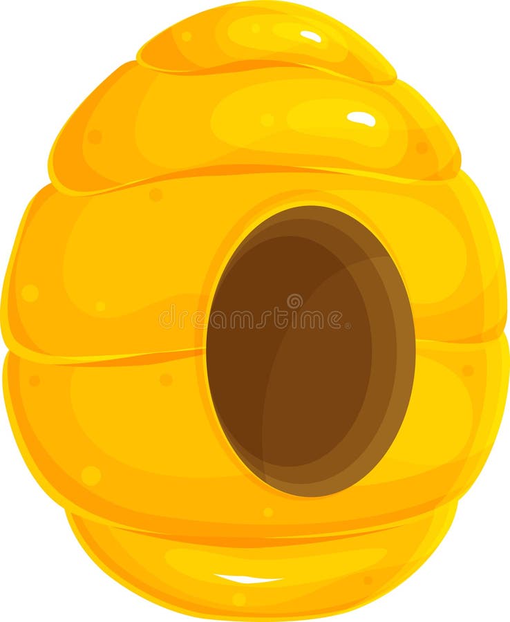 Bright Vector Illustration of a Bee Hive, a Bee House, a Honey Apiary ...