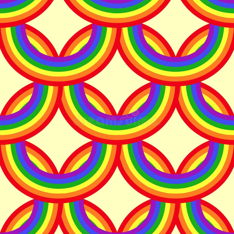 Rainbows Vector Set on Transparent Plaid Background Stock Vector ...