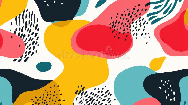 Bright Vector Splash Patterns with Geometric Shapes and Vibrant Colors ...
