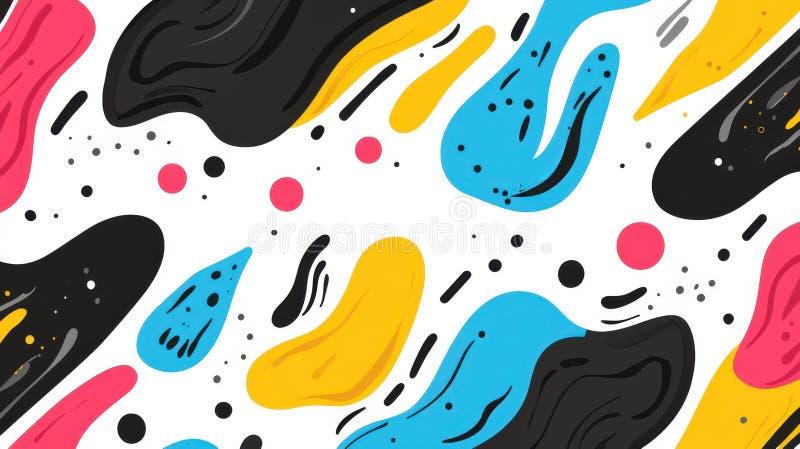 Bright Vector Splash Patterns with Geometric Shapes and Vibrant Colors ...