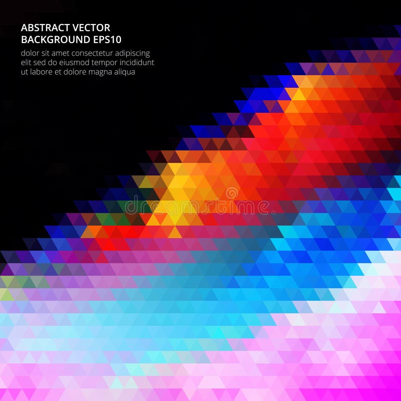 Bright Vector Triangle Shapes on White Background. Stock Vector ...