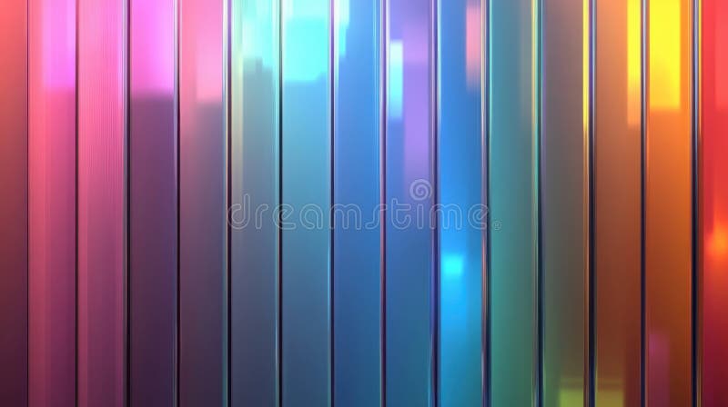 Colorful Vertical Lines Reflecting Light in a Vibrant Abstract Design ...