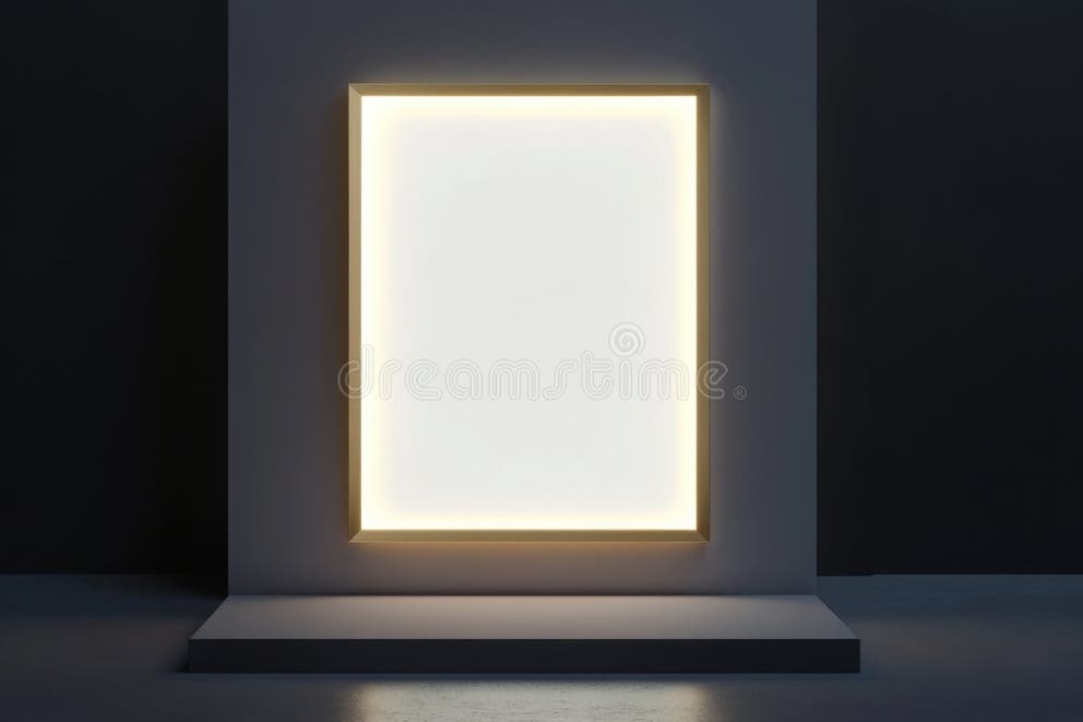 Bright Vertical Lines Create Elegant Framing Around a Central Blank ...