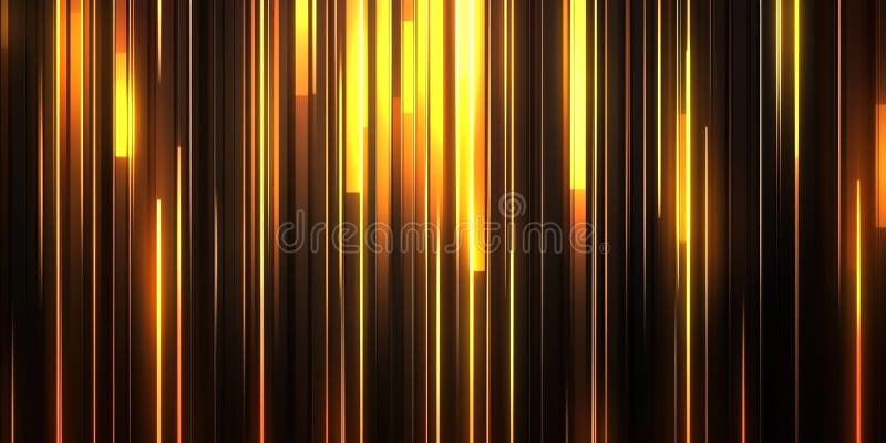 Bright Vertical Lines Create a Mesmerizing Golden Gradient in a Digital ...