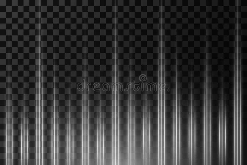 Bright Vertical Neon Silver Rays, Lines Stock Illustration ...
