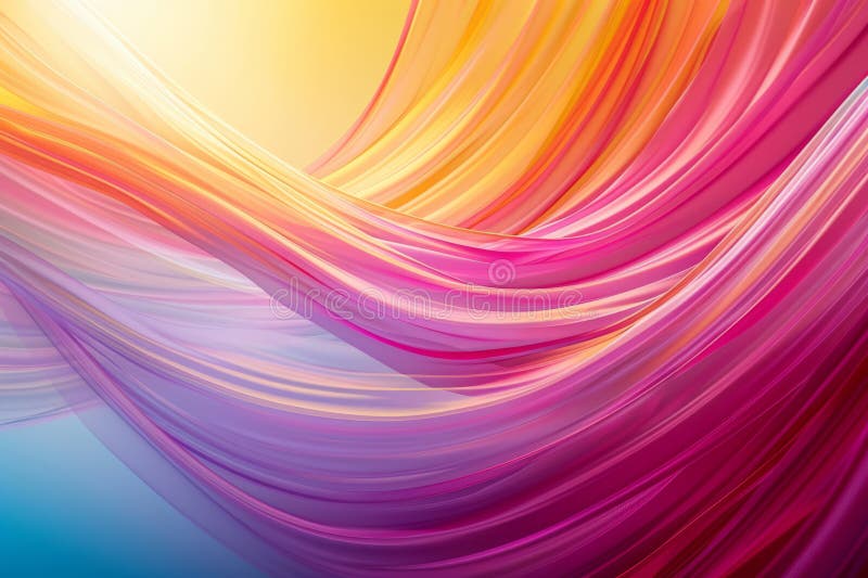 Bright Vibrant Abstract Wavy Pattern with a Mix of Colors Stock Photo ...