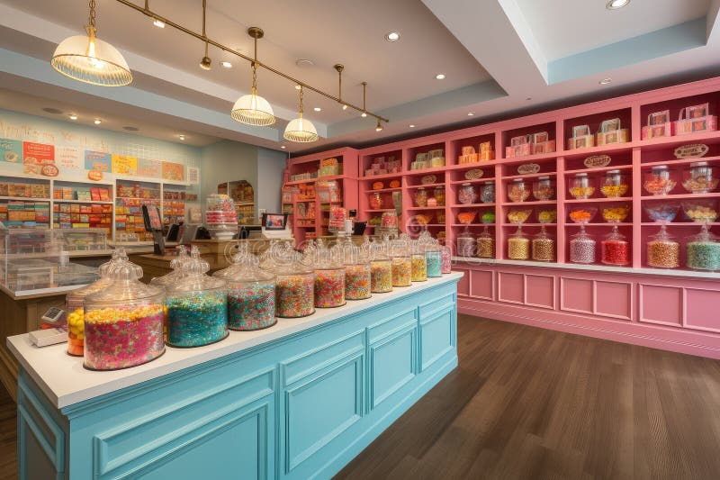 Bright and Vibrant Candy Shop, with Cheery Colors and Custom Packaging ...