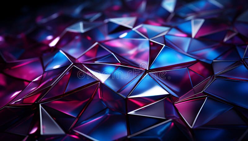 Bright, Vibrant Colors Create a Futuristic, Geometric Diamond Shaped ...