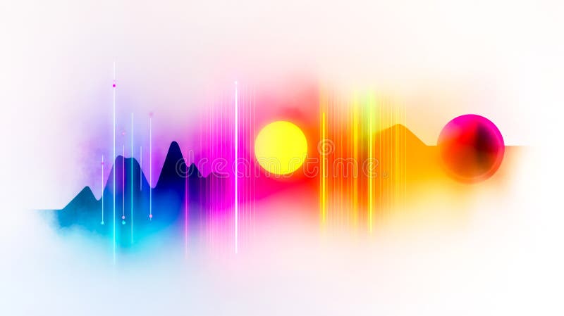 Glowing Charts and Graphs with Smooth Animation on a Colorful ...