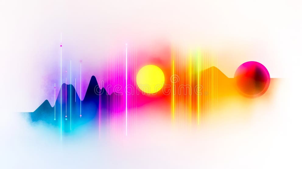 Glowing Charts and Graphs with Smooth Animation on a Colorful ...