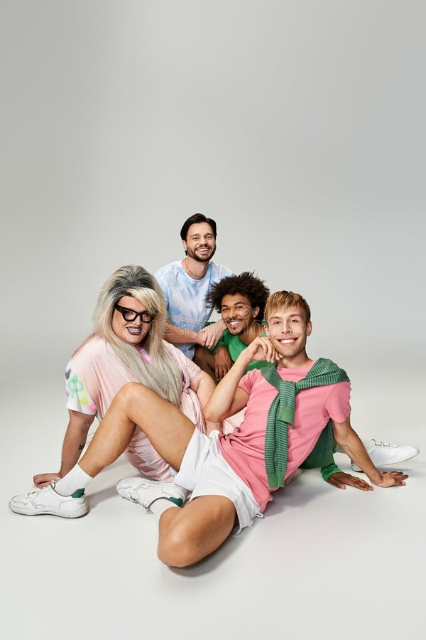 Bright and Vibrant Group of Friends Stock Photo - Image of fashion ...