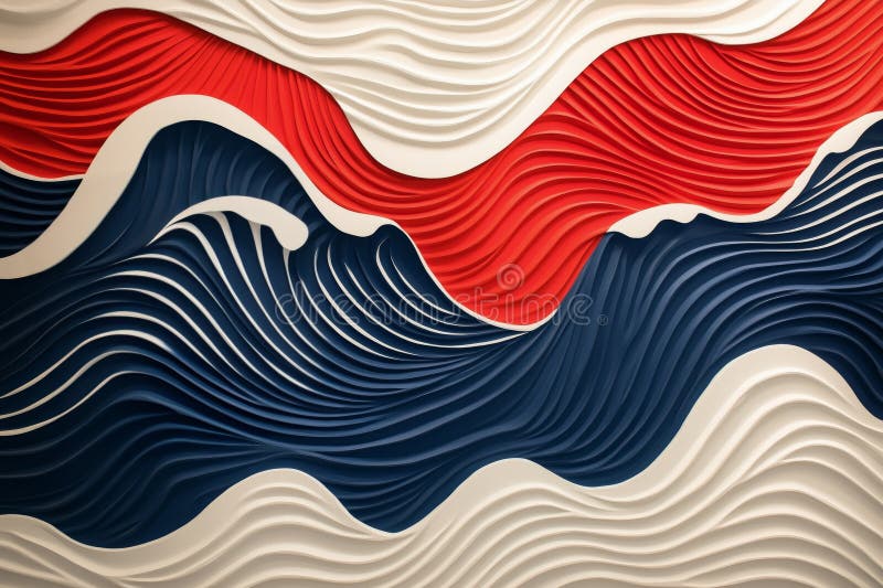 Colorful Abstract Wall Art Wavy Patterns Modern Interior Setting Stock ...