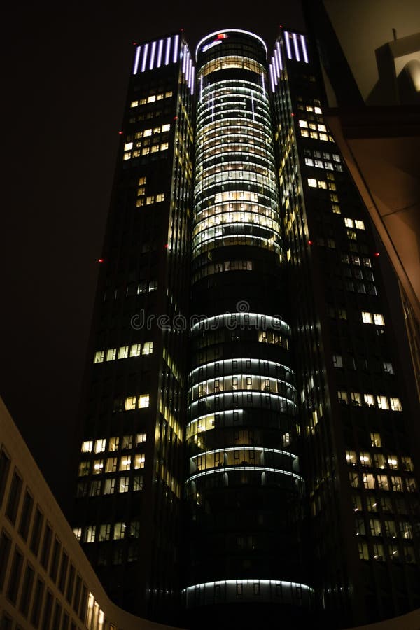 Skyscraper Windows At Night Stock Image - Image of facade, bright: 7223661