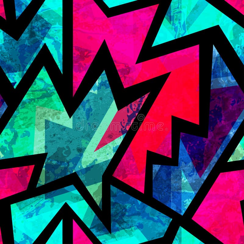 Bright Vintage Geometric Seamless Pattern Stock Vector - Illustration ...