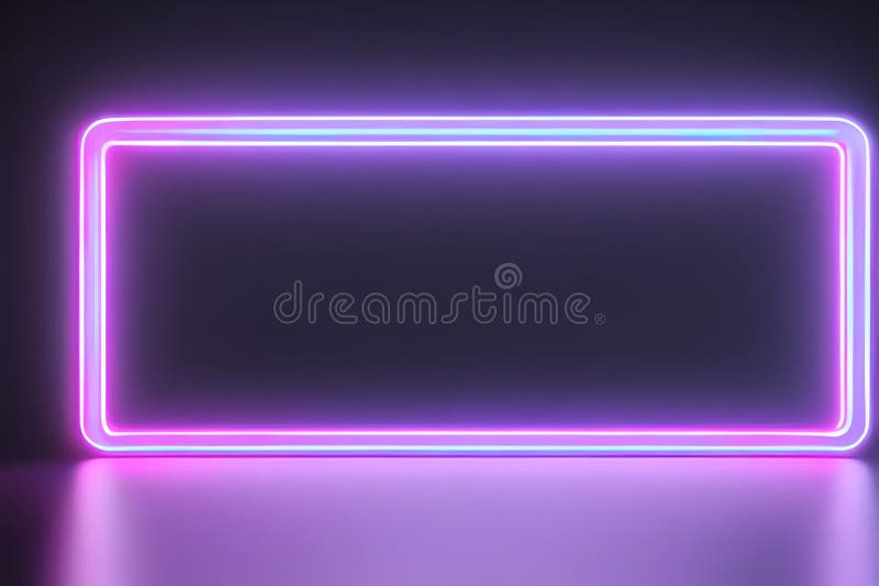 Bright Violet Standing Neon Light Backdrop and Background Stock ...