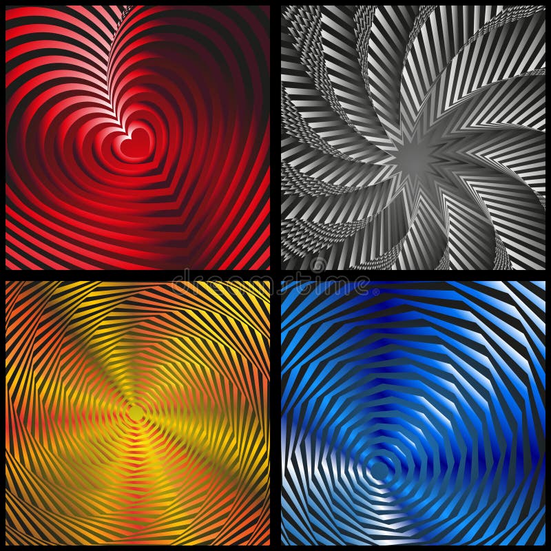 Bright visual illusion stock vector. Illustration of black - 45378779