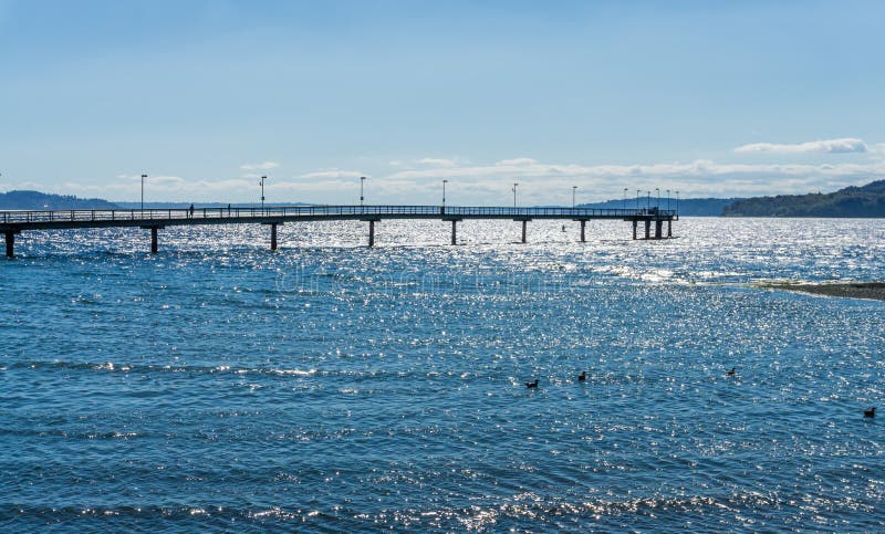 Bright Washington Pier stock photo. Image of ocean, bright - 195366022