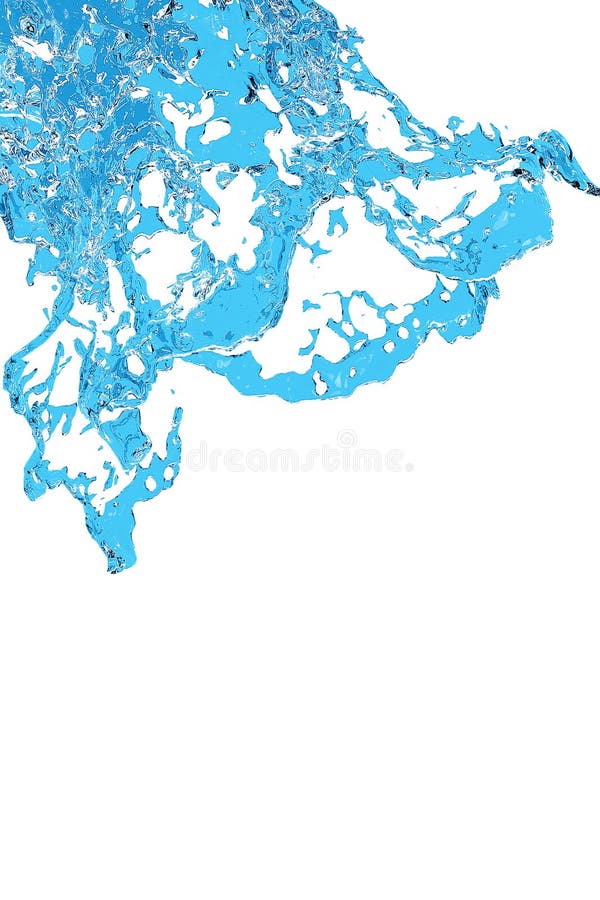 Bright Water Splash Energetic Shape Stock Illustration - Illustration ...