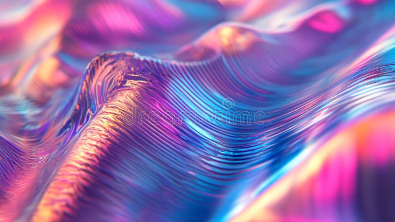 Colorful Holographic Patterns Creating Vibrant Illusions in a ...