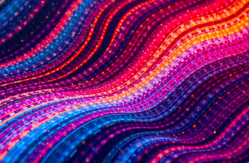 Bright Wavy Patterns in Various Colors Create a Mesmerizing Effect ...