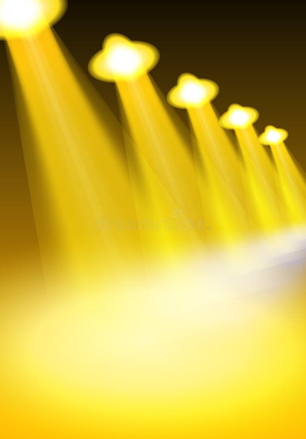 Bright Way with Projector Lights Stock Vector - Illustration of ...