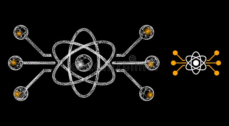 Bright Web Atomic Circuit with Bright Lightspots Stock Vector ...