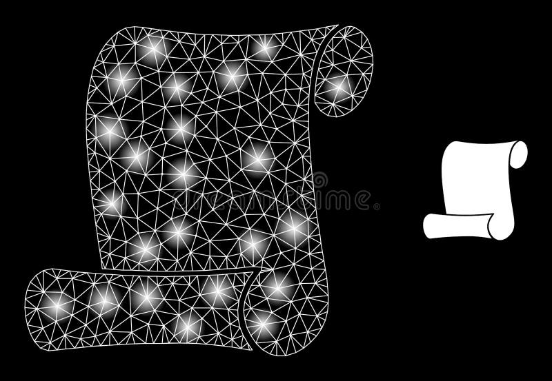 Bright Web Mesh Paper Roll Icon with Sparkles Stock Vector ...