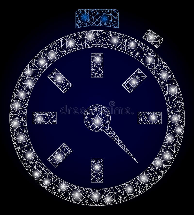 Bright Web Mesh Timer with Light Spots Stock Vector - Illustration of ...