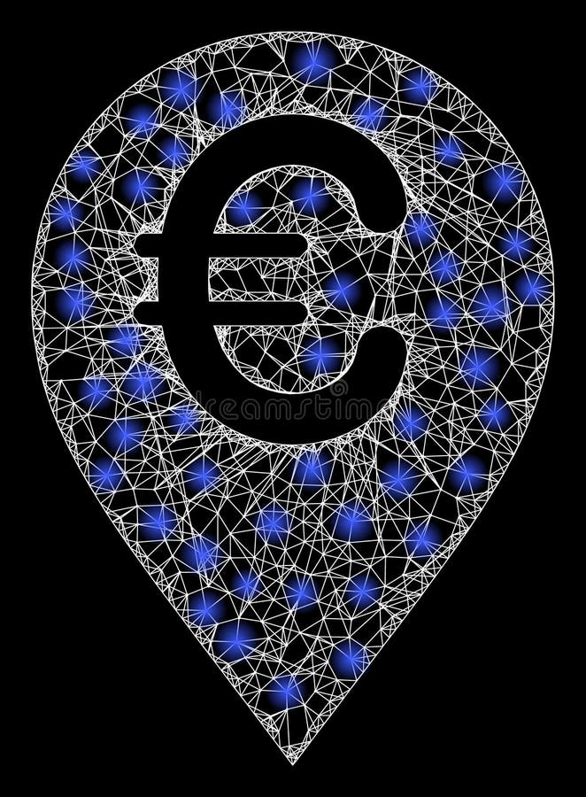 Bright Web Net Euro Map Marker with Lightspots Stock Vector ... Bright Web Net Euro Map Marker with Lightspots Stock Vector ...