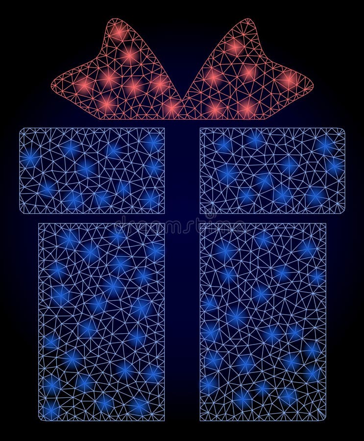 Bright Web Net Gift with Glare Spots Stock Vector - Illustration of ...