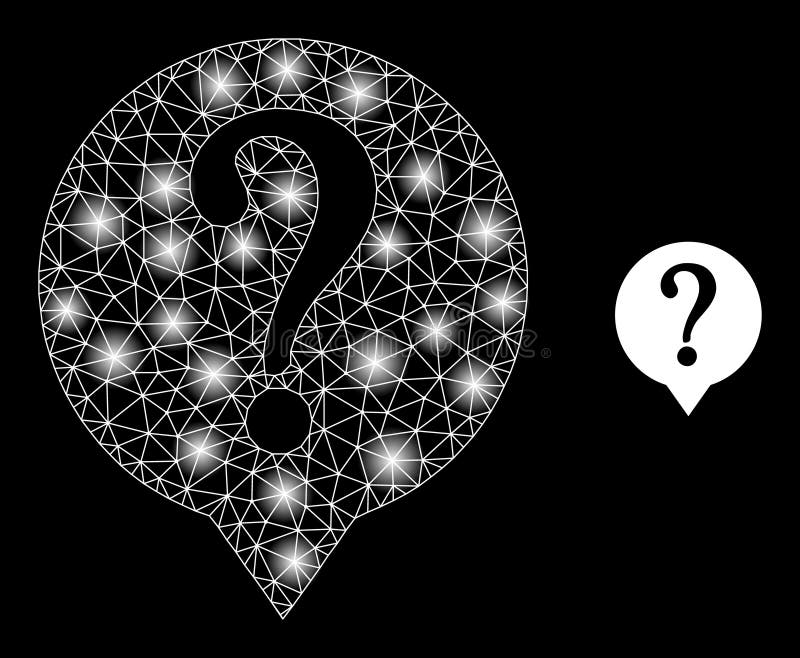 Bright Web Net Query Icon with Lightspots Stock Vector - Illustration ...