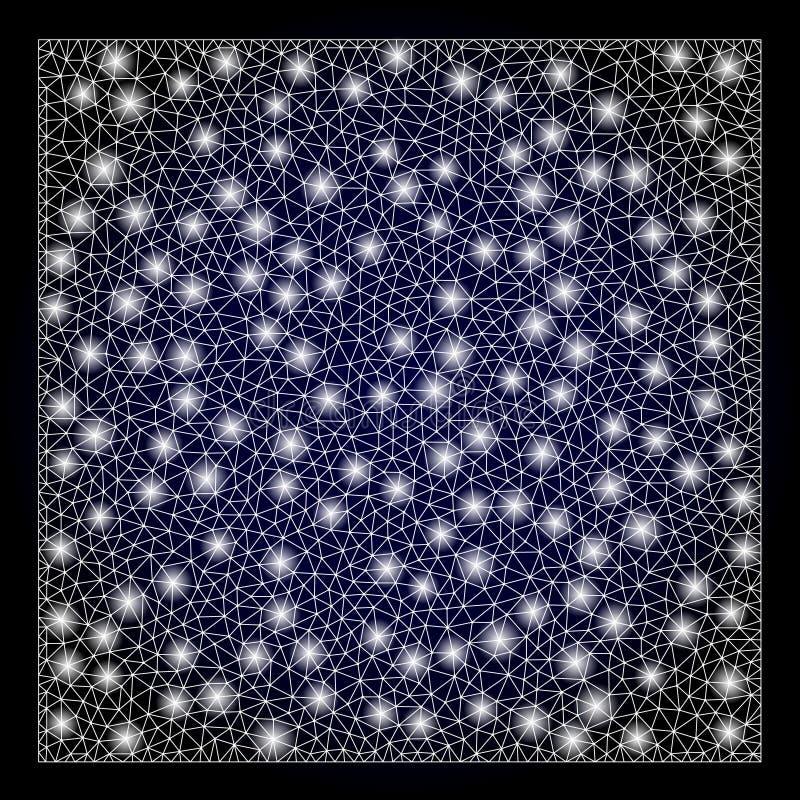 Bright Web Net Square Shape with Light Spots Stock Vector ...
