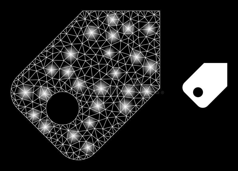 Bright Web Net Tag Icon with Glare Spots Stock Vector - Illustration of ...