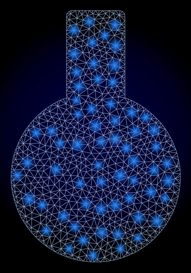 Bright Web Network Glass Flask with Lightspots Stock Vector ...