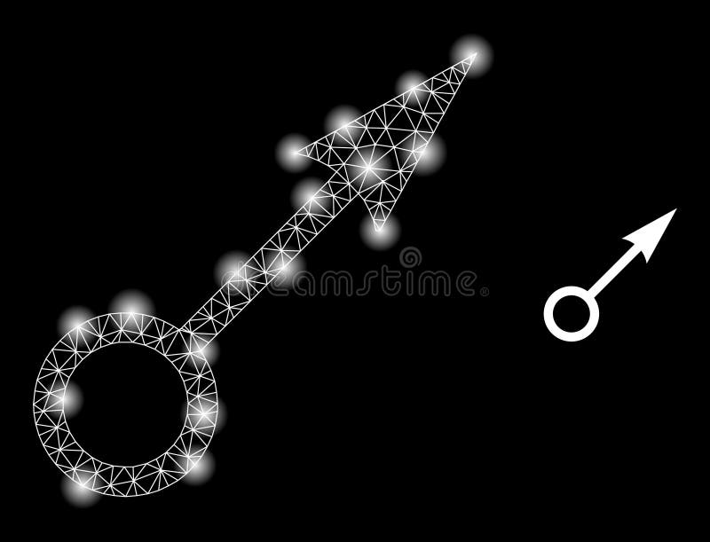 Bright Web Network Point Direction Icon with Constellation Nodes Stock ...